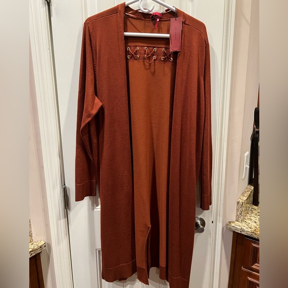love scarlett | Sweaters | Love Scarlett Bourbon Brown Rust Copper Long ...